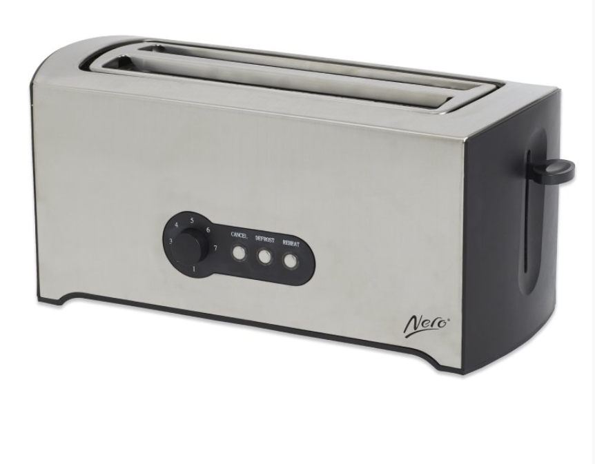 Nero Stainless Steel Rectangular Toaster 4 Slice – Mayfair Australia