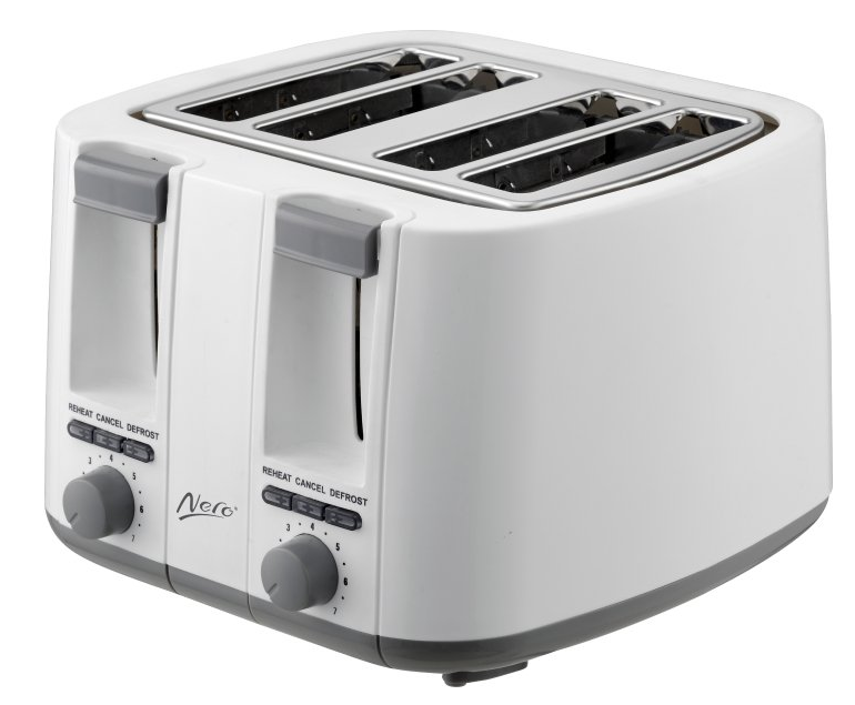 Nero White Toaster 4 Slice – Mayfair Australia