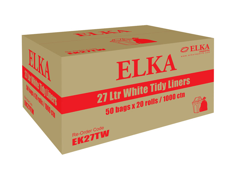 27L WHITE TIDY LINERS ON ROLLS CARTON OF 1000 (ROLL) – Mayfair Australia