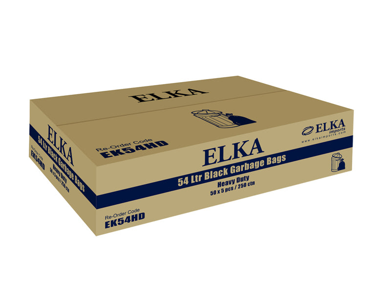 54L HEAVY DUTY BLACK GARBAGE BAGS CARTON OF 250 (ROLL) – Mayfair Australia